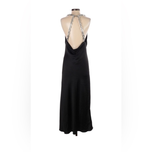 Zara | Dresses | Zara Silky Satin Open Back Chain Satin Dress Mnew Only ...